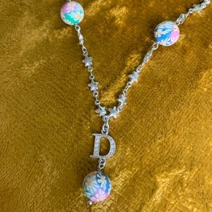 Dior | Jewelry | Dior Star Logo Necklace With Floral Beaded Chain ...